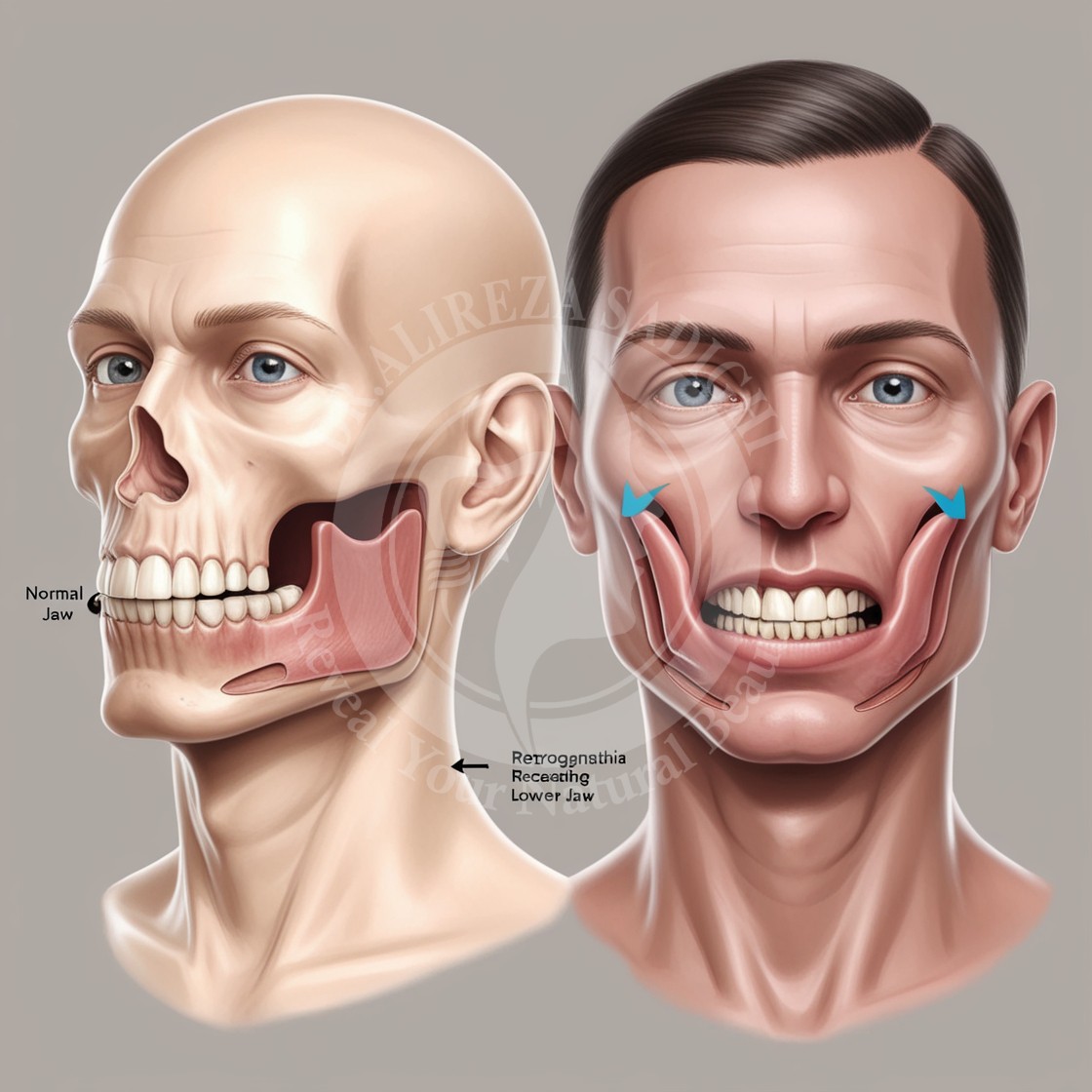 Recessed Lower Jaw: Causes, Symptoms, and Treatment - دکتر علیرضا صدیقی